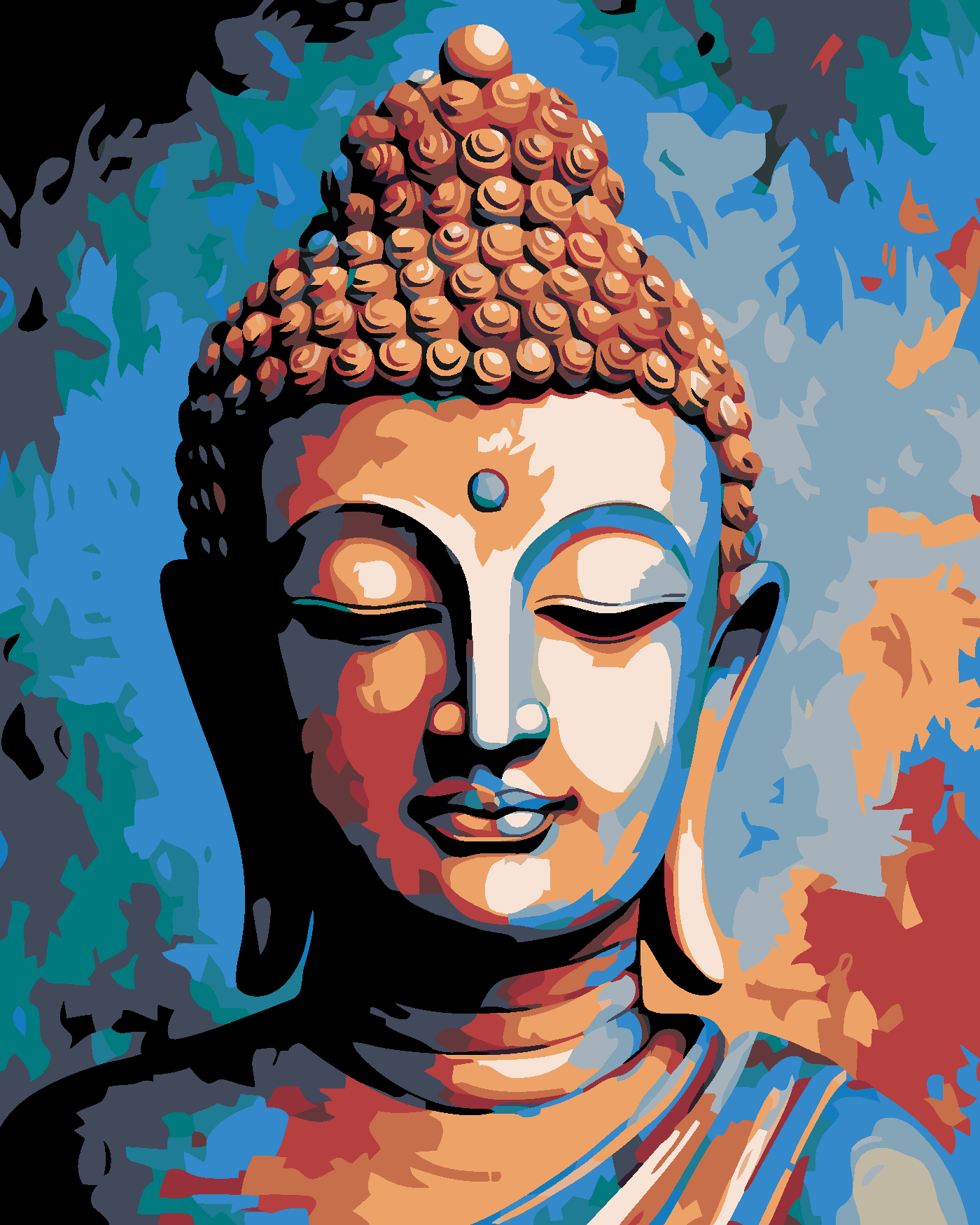 Malen nach Zahlen - FARBIGER BUDDHA – ZUTY AT