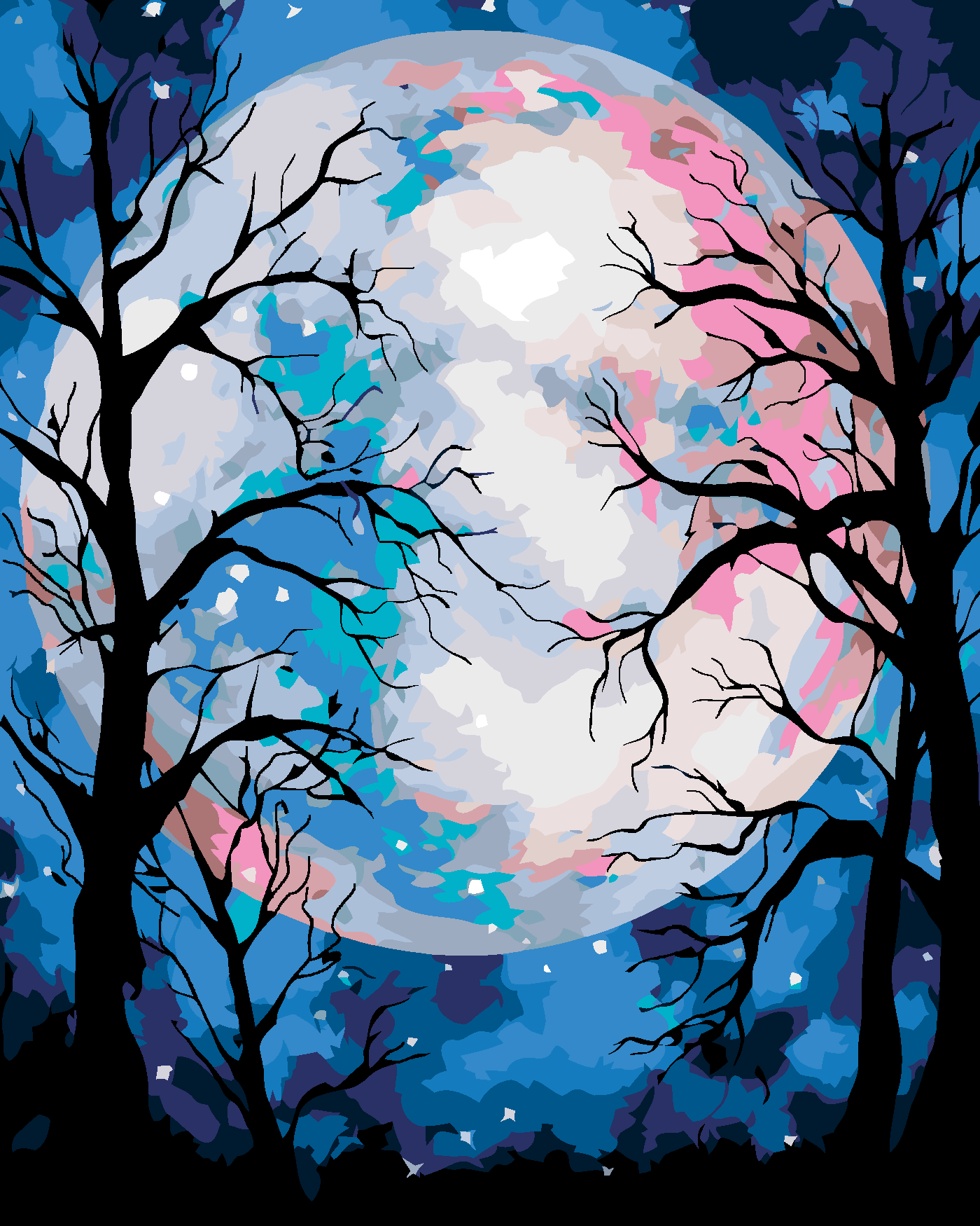 Malen nach Zahlen - FARBIGER MOND – ZUTY AT